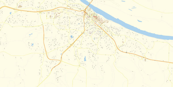 Jefferson City Missouri US Map PDF Vector Exact City Plan detailed ...