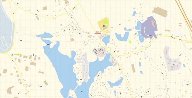 Manchester New Hampshire US PDF Map Vector Exact City Plan detailed ...