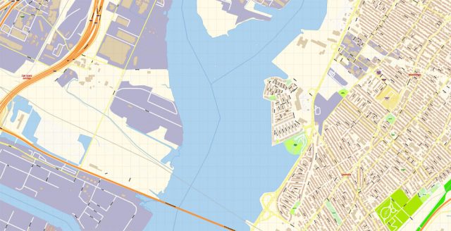 Newark New Jersey PDF Map Vector Exact City Plan detailed Street Map ...