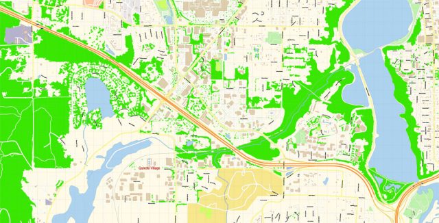 Olympia Washington US Map Vector Exact City Plan detailed Street Map ...