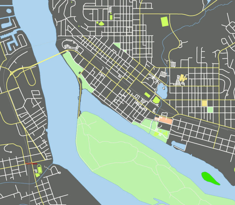 Pierre South Dakota US: Free download vector map of Pierre South Dakota ...