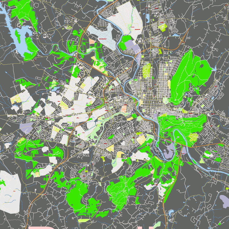 Reading Pennsylvania US: Free download vector map of Reading ...