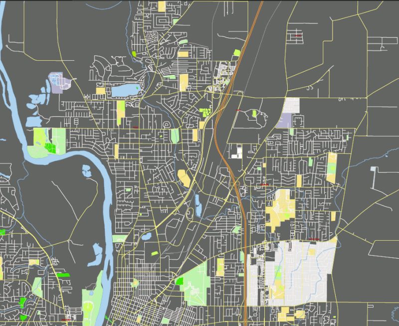 Salem Oregon US: Free download vector map of Salem Oregon US in Ai, PDF ...
