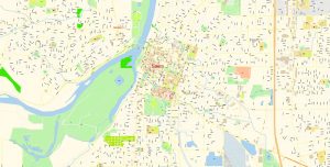 Salem Oregon PDF Map Vector Exact City Plan detailed Street Map Adobe ...