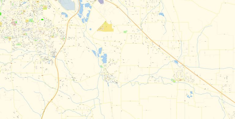 Salem Oregon PDF Map Vector Exact City Plan detailed Street Map Adobe ...
