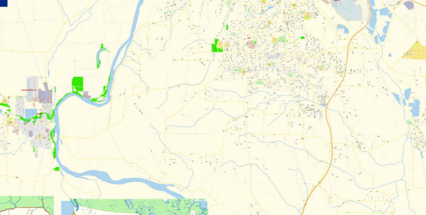 Salem Oregon PDF Map Vector Exact City Plan detailed Street Map Adobe ...