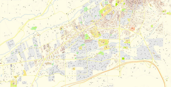 Santa Fe New Mexico PDF Map Vector Exact City Plan detailed Street Map ...
