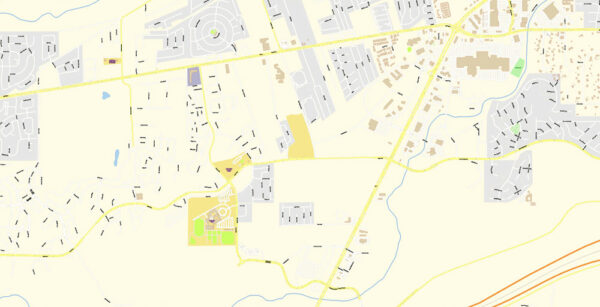 Santa Fe New Mexico US Map Vector Exact City Plan detailed Street Map ...