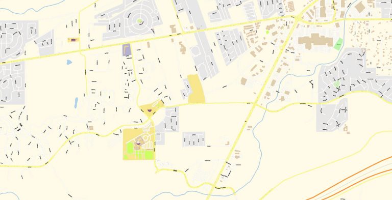 Santa Fe New Mexico PDF Map Vector Exact City Plan detailed Street Map ...