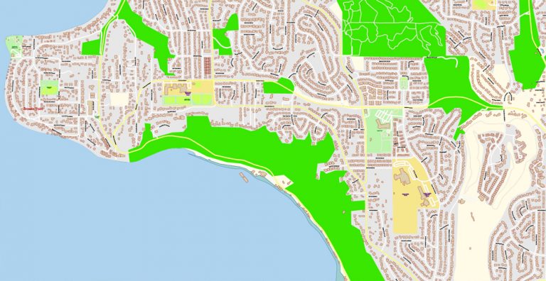 Tacoma Washington US Map Vector Exact City Plan detailed Street Map ...