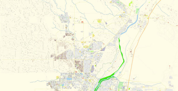 Albuquerque Rio Rancho New Mexico US Map Vector Exact City Plan ...