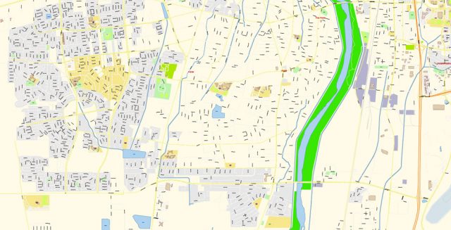 Albuquerque Rio Rancho New Mexico US Map Vector Exact City Plan ...