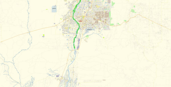 Albuquerque Rio Rancho New Mexico US Map Vector Exact City Plan ...