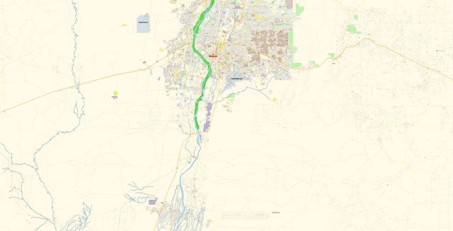 Albuquerque Rio Rancho New Mexico US Map Vector Exact City Plan ...
