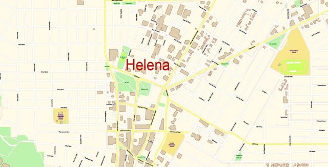 Helena Montana PDF Map Vector Exact City Plan detailed Street Map ...