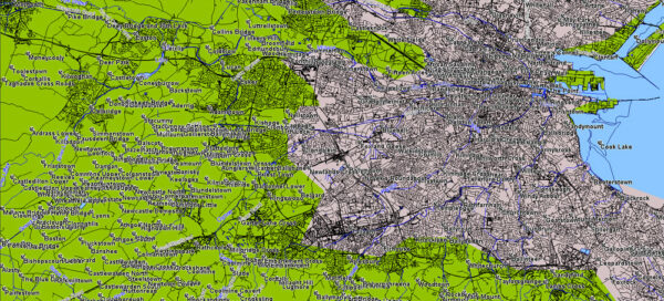 Ireland 01 Island Vector Map in MIF / MID format simple and full all ...