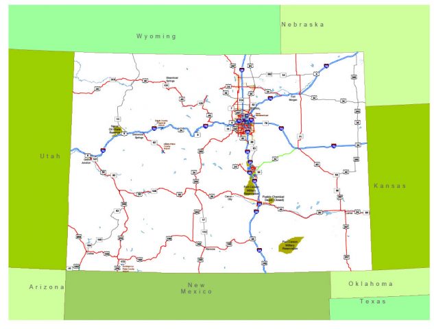 Free vector map State Colorado US Adobe Illustrator and PDF download ...