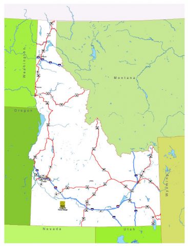 Free vector map State Idaho US Adobe Illustrator and PDF download ...