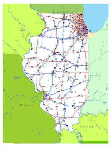 Free vector map State Illinois US Adobe Illustrator and PDF download ...