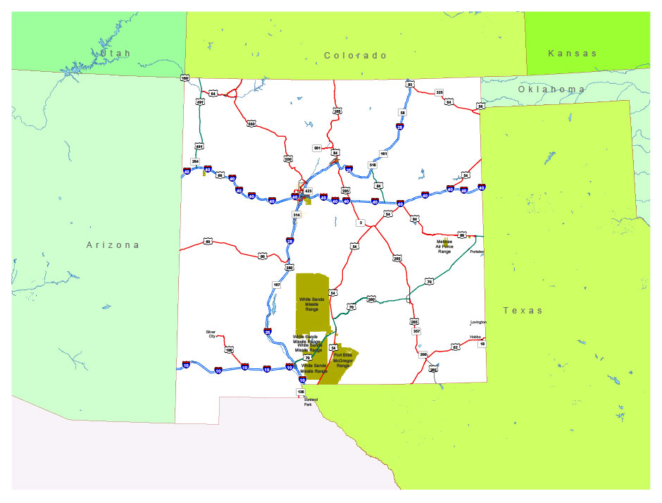 Free vector map State New Mexico US Adobe Illustrator and PDF download ...
