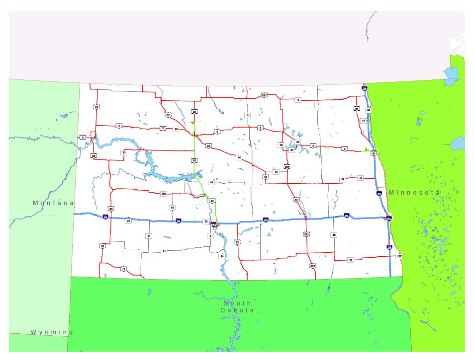 Free vector map State North Dakota US Adobe Illustrator and PDF ...