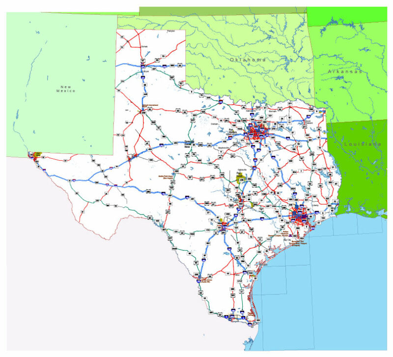 Free vector map State Texas US Adobe Illustrator and PDF download ...