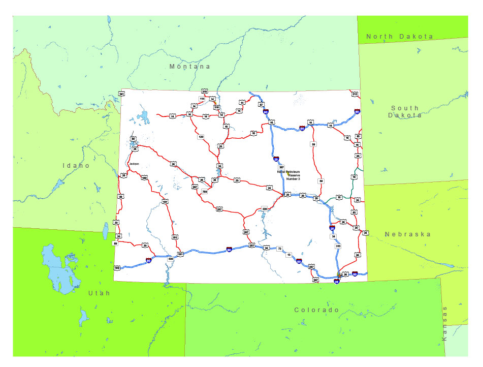 Free vector map State Wyoming US Adobe Illustrator and PDF download ...