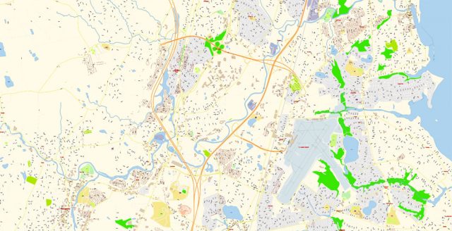 Newport Rhode Island US Map Vector Exact City Plan detailed Street Map ...