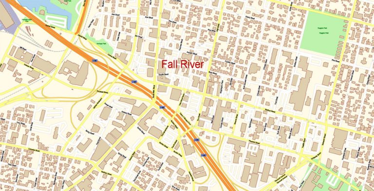 Newport Rhode Island PDF Map Vector Exact City Plan detailed Street Map ...