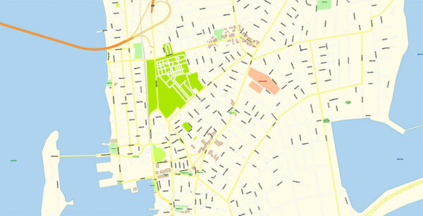 Newport Rhode Island US Map Vector Exact City Plan detailed Street Map ...