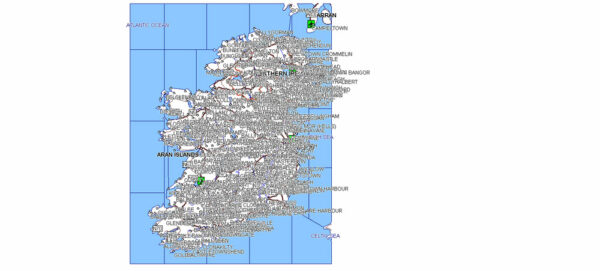 Ireland 01 Island Vector Map in MIF / MID format simple and full all ...