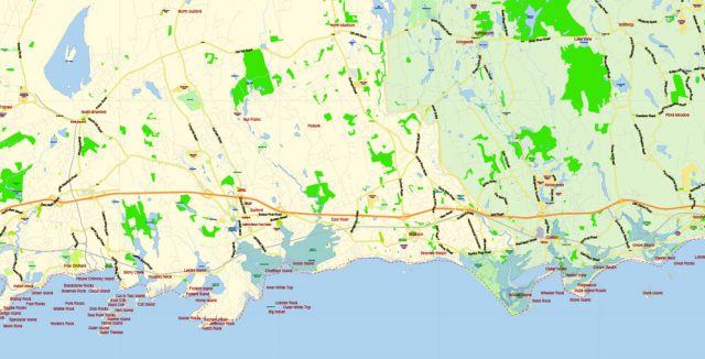 Connecticut State PDF Map Vector Exact Plan detailed Road Admin Map ...