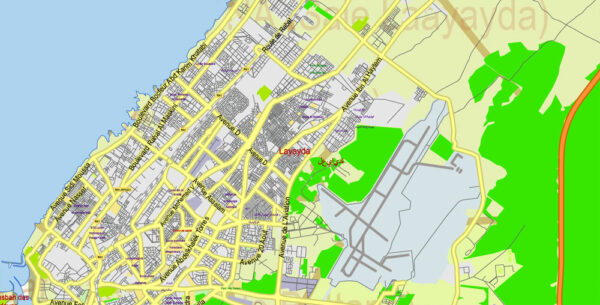_Morocco PDF Map Vector Exact 01 Plan detailed Street Road Admin Map ...