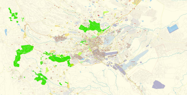 Nairobi Kenya PDF Map Vector Exact City Plan detailed Street Map ...