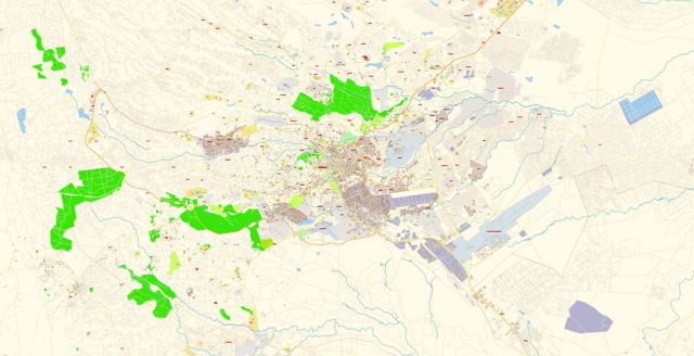 Nairobi Kenya Map Vector Exact City Plan detailed Street Map editable ...