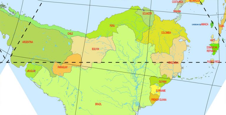 World Vector Map Dymaxion Projection Adobe Illustrator Detailed Country ...