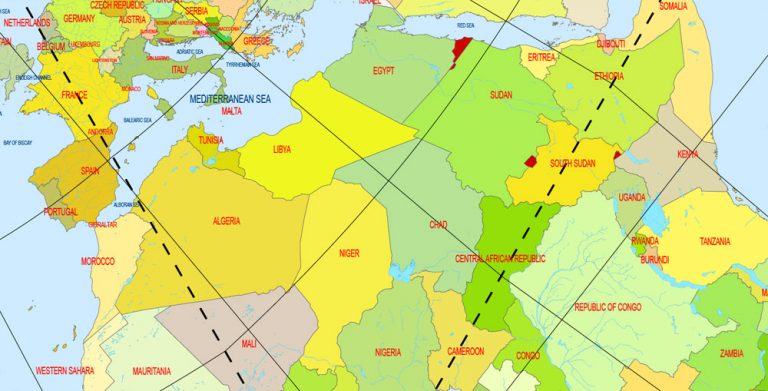 World Vector Map Dymaxion Projection Adobe Illustrator Detailed Country ...