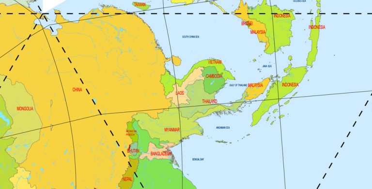 World SVG Vector Map Dymaxion Projection SVG Detailed Country names ...