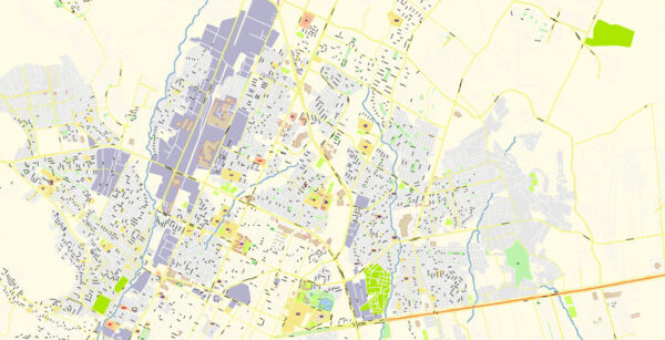Monterrey Mexico PDF Map Vector Exact City Plan Metro Area High ...