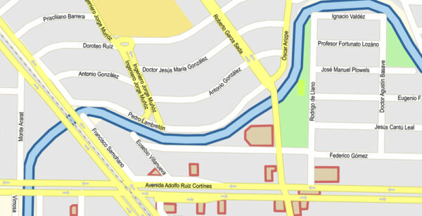 Monterrey Mexico PDF Map Vector Exact City Plan Metro Area High ...