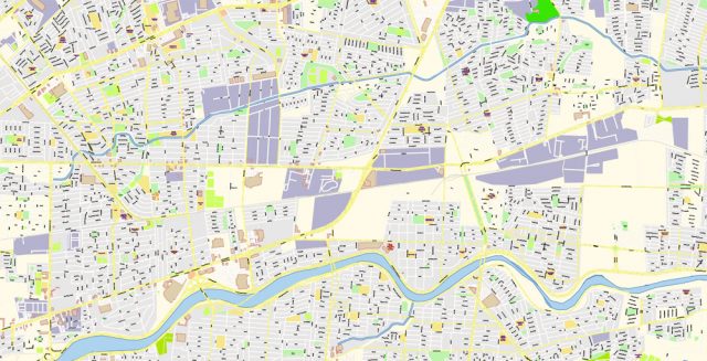 Monterrey Mexico PDF Map Vector Exact City Plan Metro Area High ...
