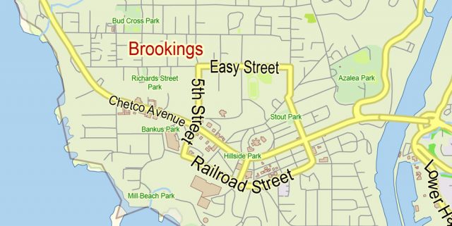 Curry County Oregon US Map Vector Exact County Plan Detailed Road Admin ...