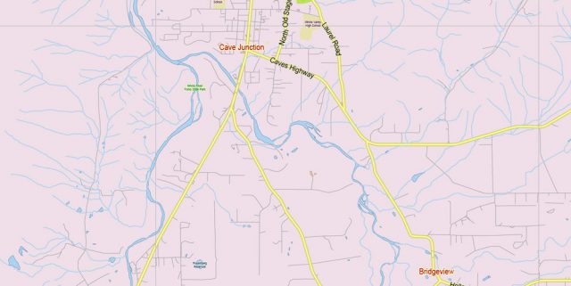 Curry County Oregon US Map Vector Exact County Plan Detailed Road Admin ...