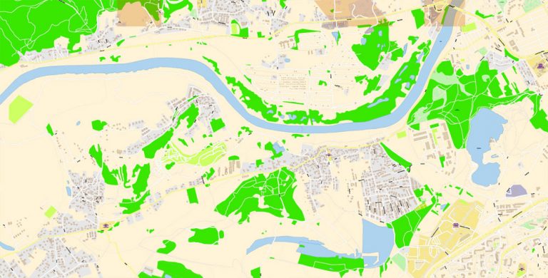 Krakow Poland PDF Map Vector Exact City Plan High Detailed Street Map ...