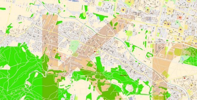 Krakow Poland PDF Map Vector Exact City Plan High Detailed Street Map ...