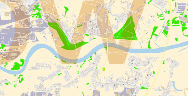 Krakow Poland PDF Map Vector Exact City Plan High Detailed Street Map ...