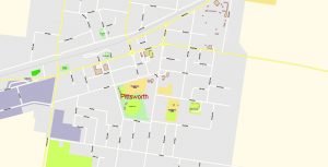 Toowoomba Queensland Australia Map Vector Exact City Plan High Detailed ...