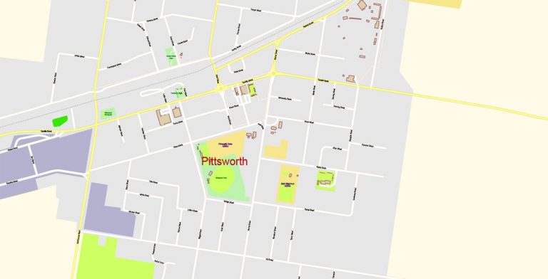 Toowoomba Queensland Australia Map Vector Exact City Plan High Detailed ...