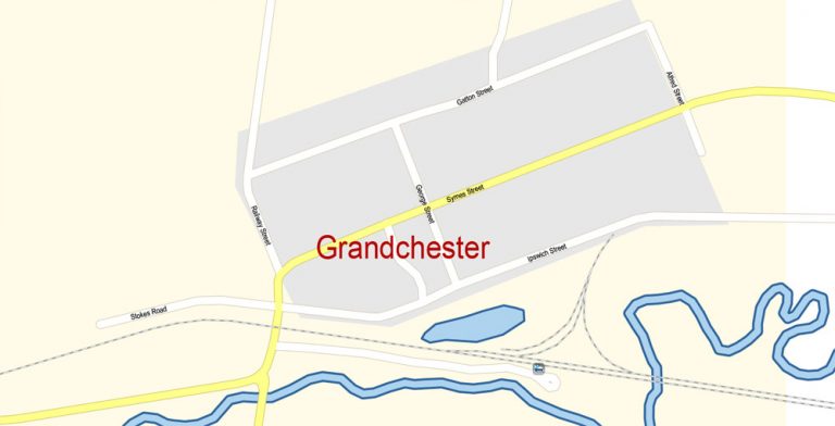 Toowoomba Queensland Australia Map Vector Exact City Plan High Detailed ...