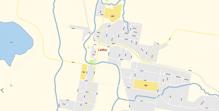 Toowoomba Queensland Australia PDF Map Vector Exact City Plan High ...